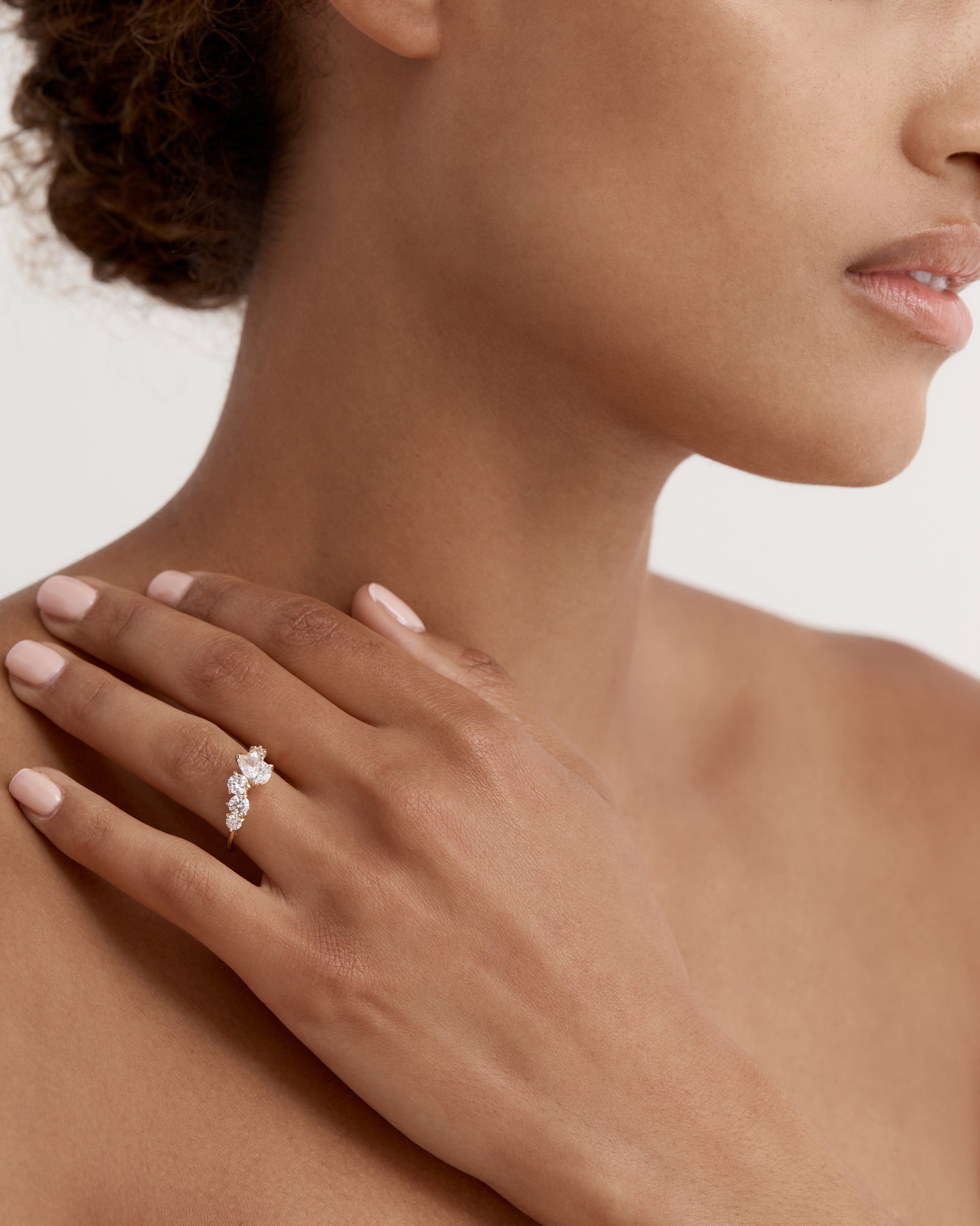 Multi Diamond Engagement Ring | Yellow Gold | SARAH & SEBASTIAN