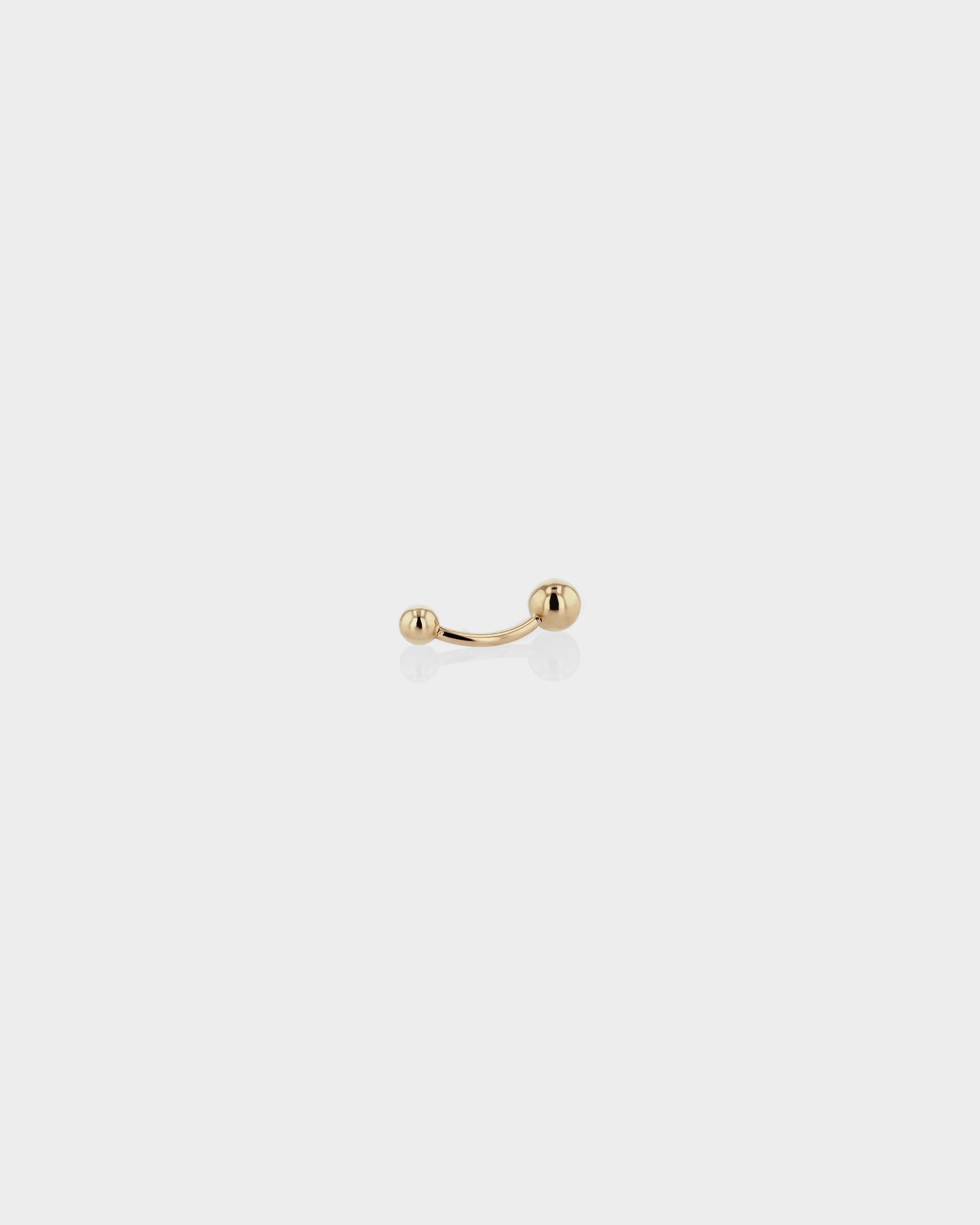 Curved Sphere Barbell Yellow Gold – SARAH & SEBASTIAN