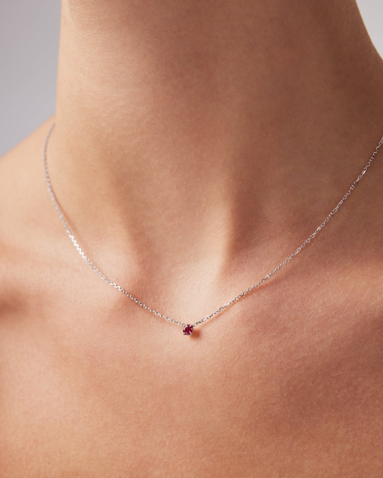 ruby birthstone necklace