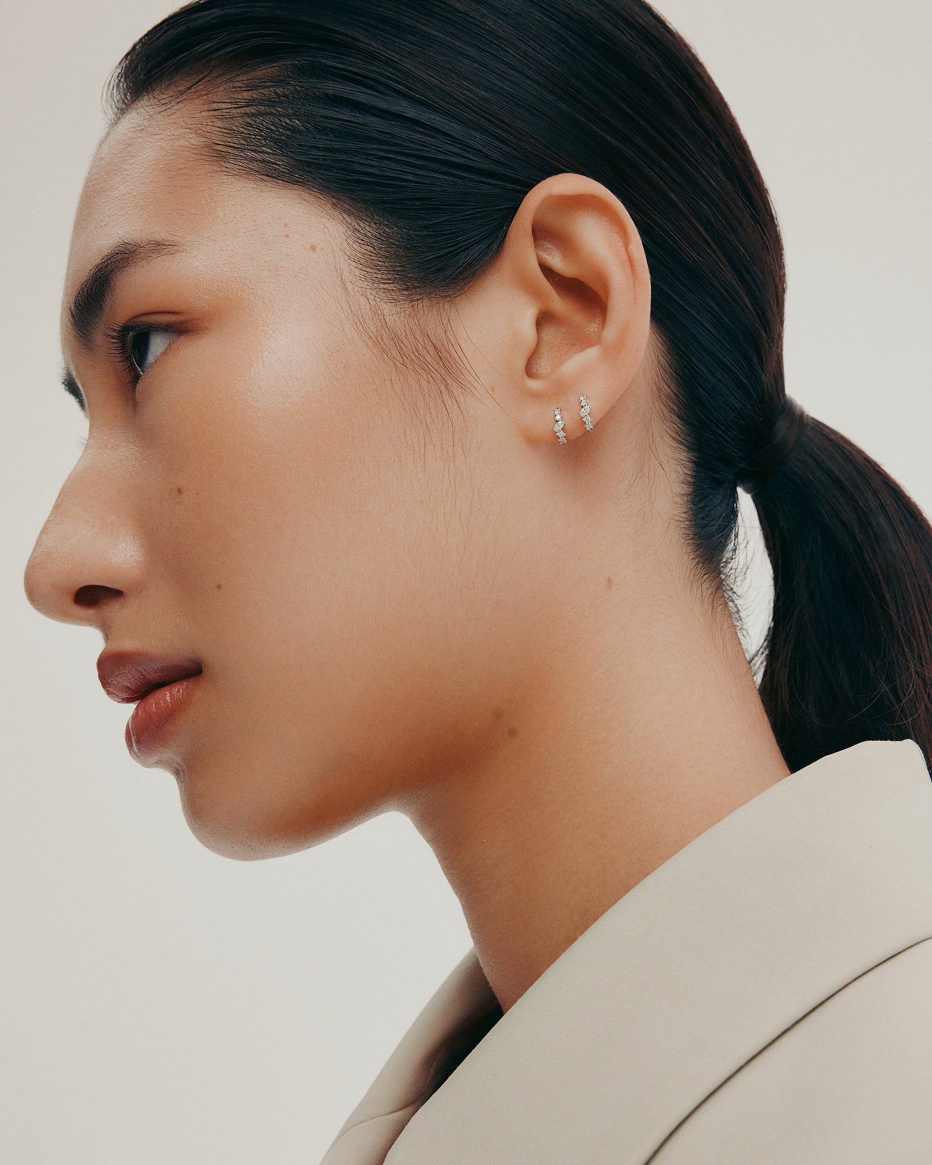 Fine Gossamer Diamond Hoop – SARAH & SEBASTIAN