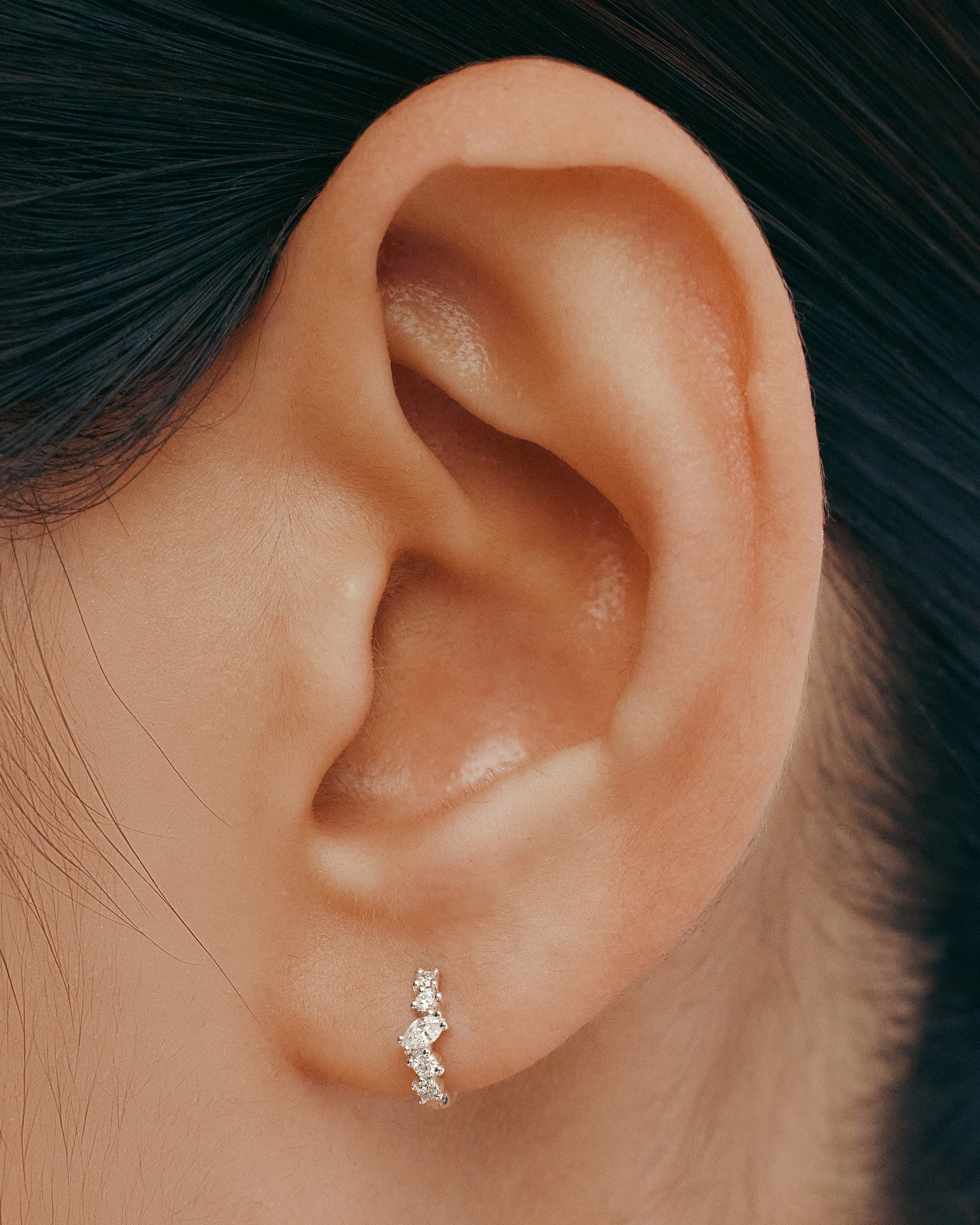 Fine Gossamer Diamond Hoop – SARAH & SEBASTIAN