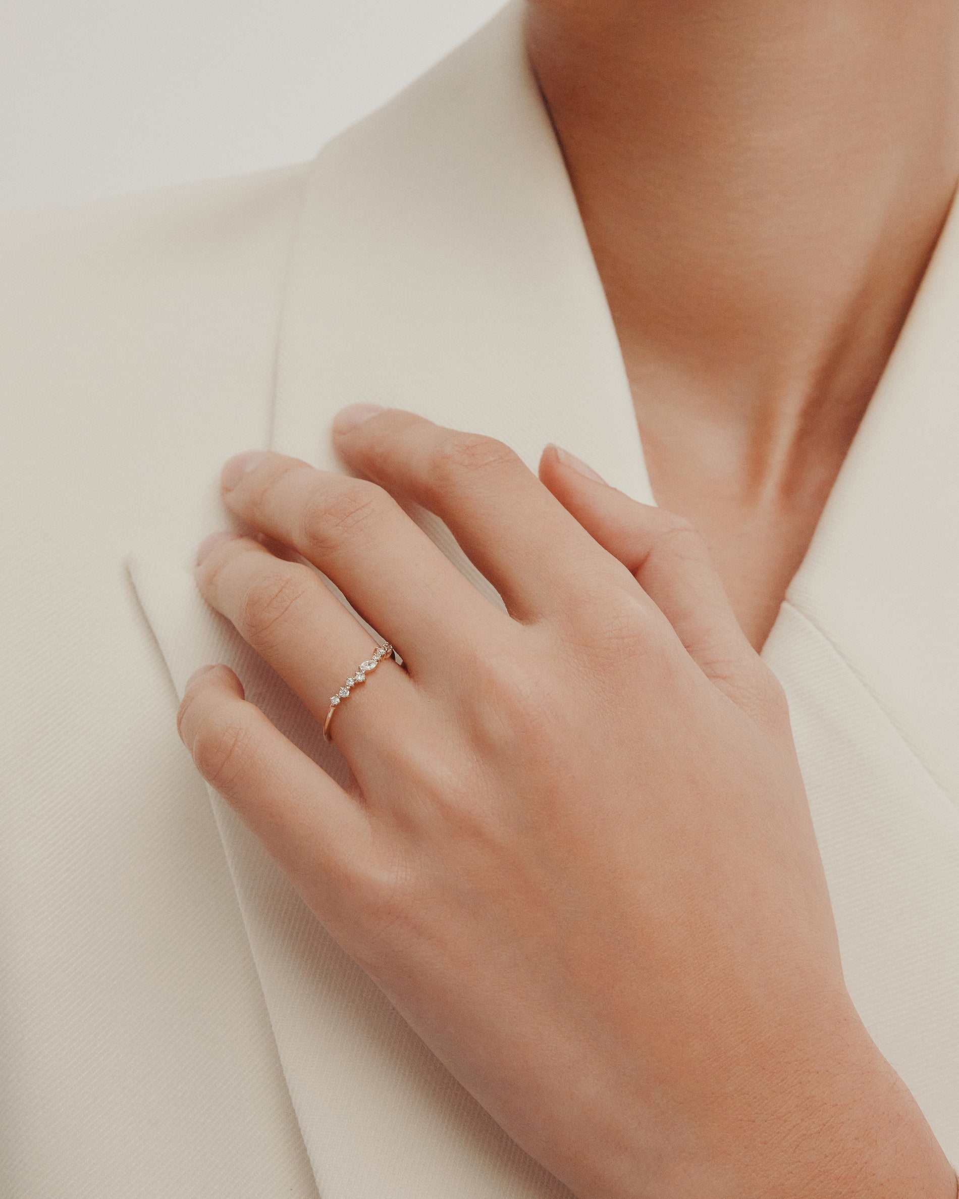 Fine Gossamer Diamond Ring Yellow Gold | Sarah & Sebastian – SARAH ...
