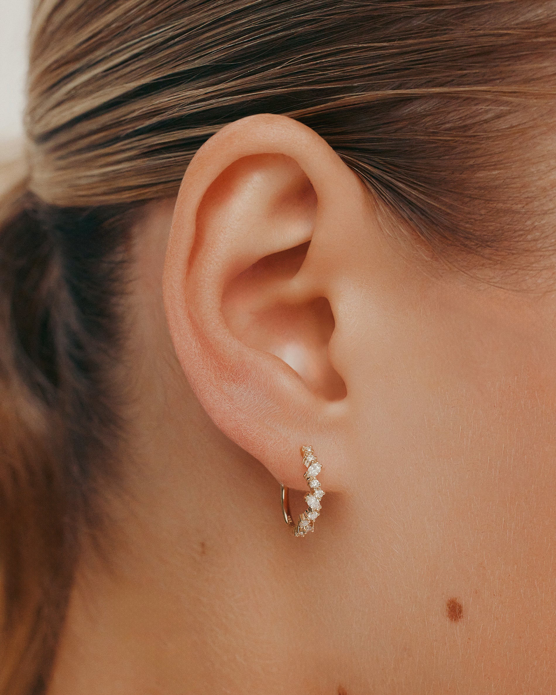Gossamer Hoops | 18 Karat Gold Natural Diamond | SARAH & SEBASTIAN