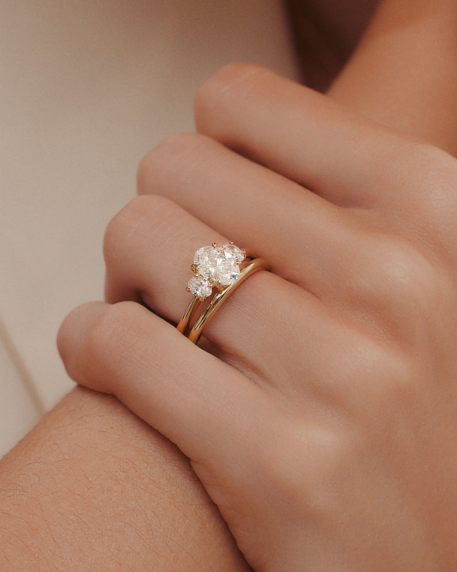 oval trilogy rings