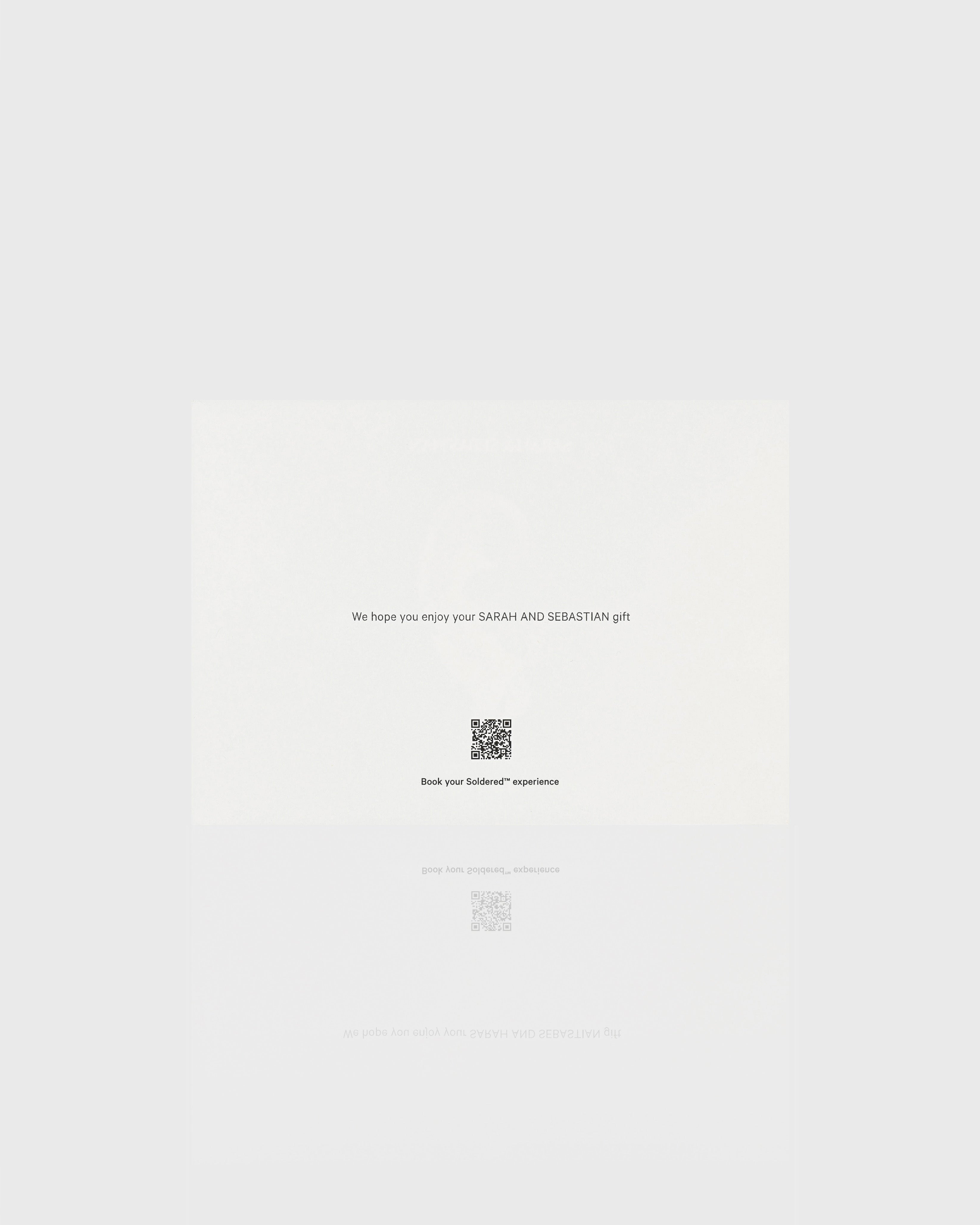 SOLDERED Experience Gift Card – SARAH & SEBASTIAN