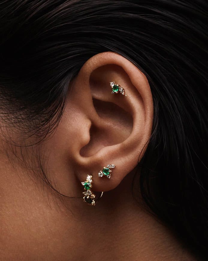 Emerald Cluster Earring – SARAH & SEBASTIAN