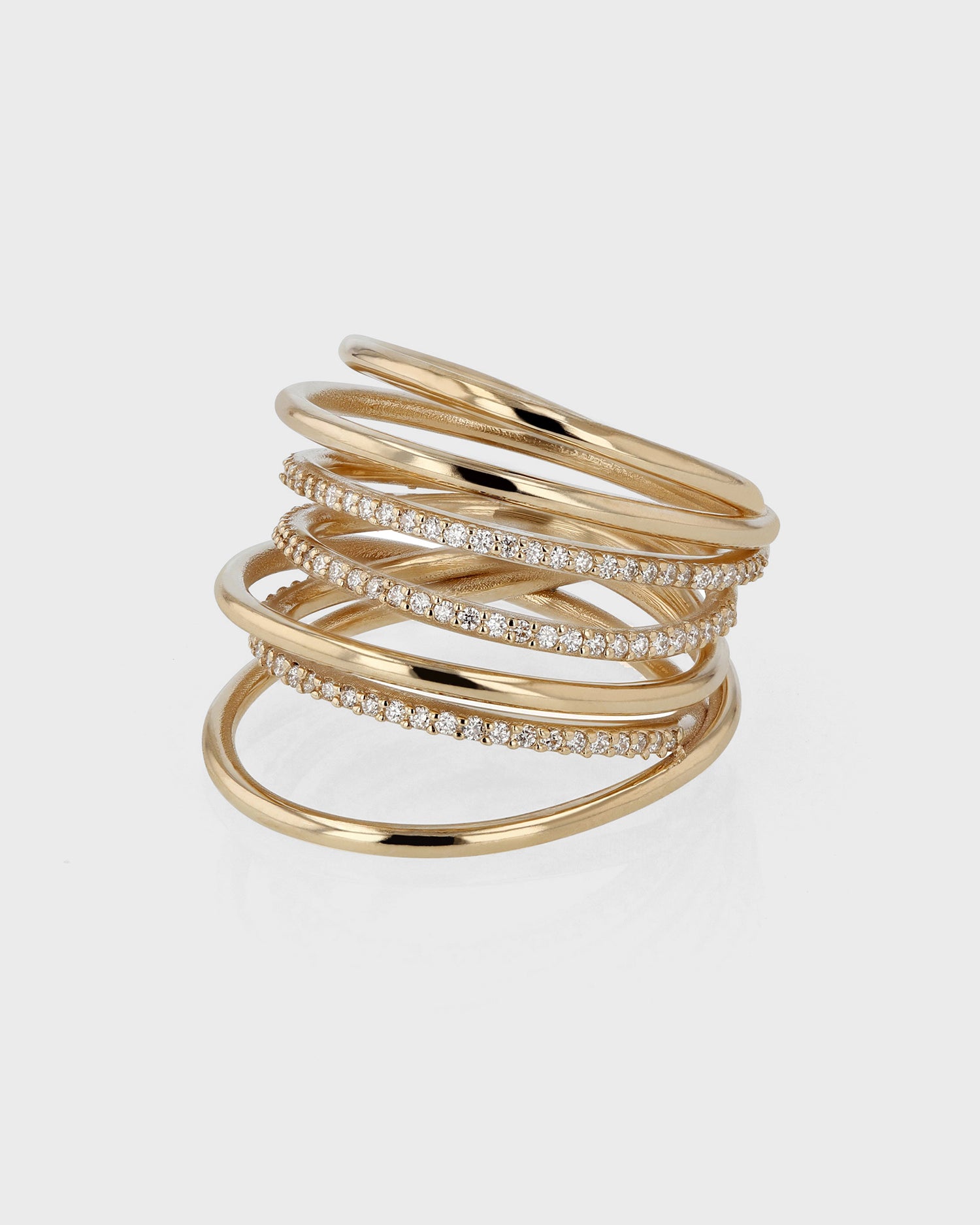 Entangled Diamond Ring | Yellow Gold | Sarah & Sebastian – SARAH ...