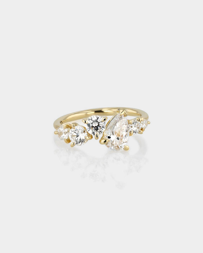 Multi Diamond Engagement Ring | Yellow Gold | SARAH & SEBASTIAN