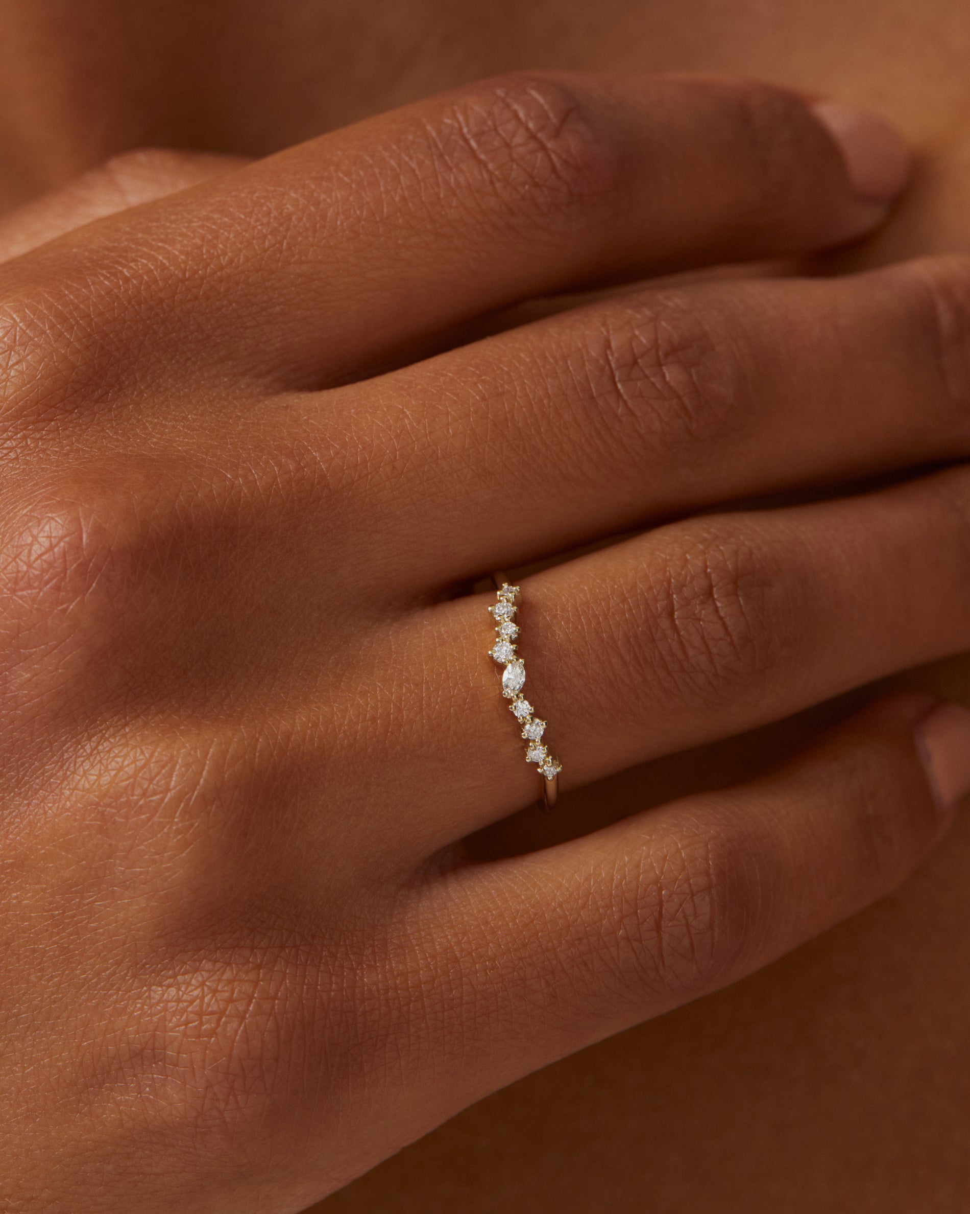 Fine Gossamer Diamond Ring Yellow Gold | Sarah & Sebastian – SARAH ...